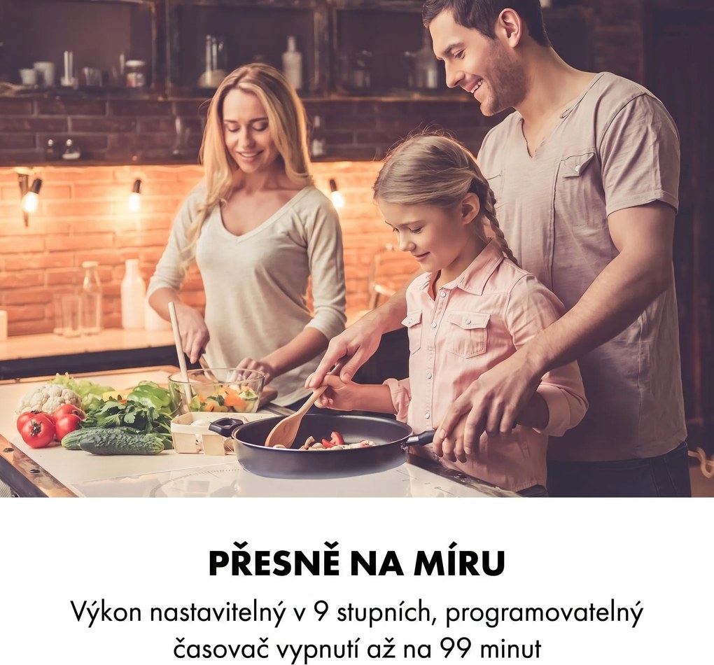 Klarstein Delicatessa 77 Hybrid, indukční varná deska, vestavná, 7000 W, 4 zóny