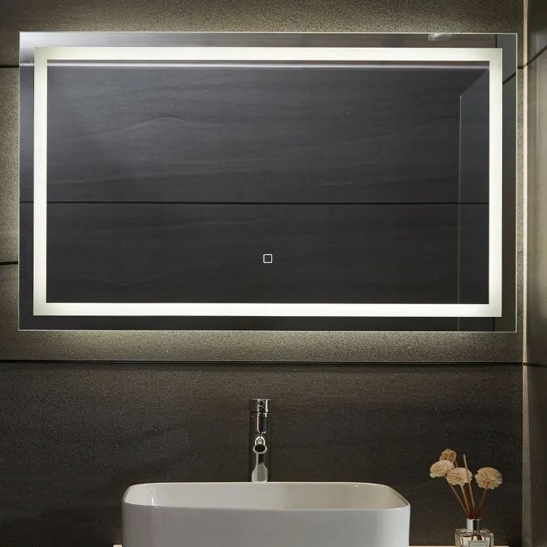 Aquamarin Koupelnové zrcadlo s Led osvětlením, 100 x 60 cm