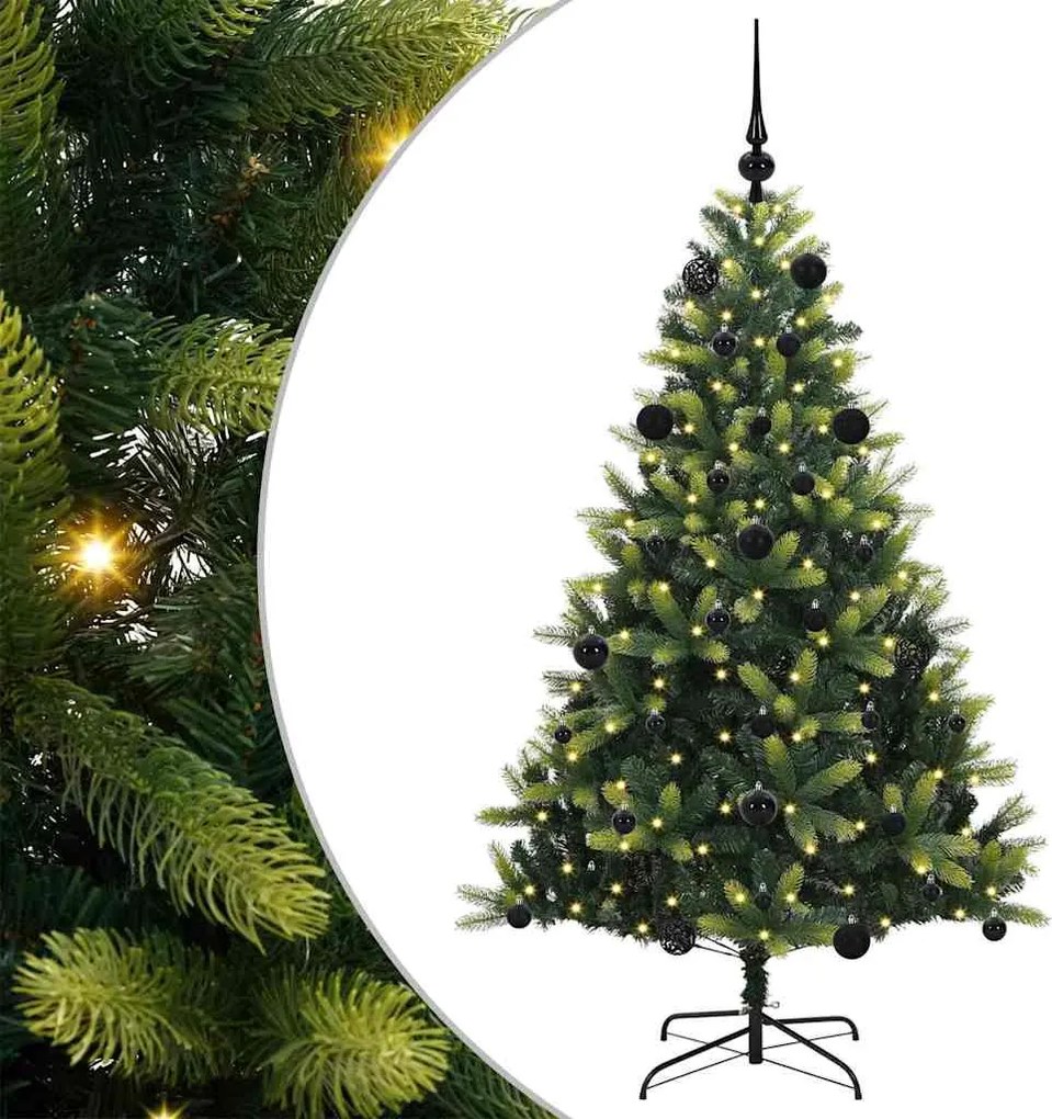 Umělý zavěšený vánoční stromeček 150 LED Zelená 150 cm PVC a PE 3395983