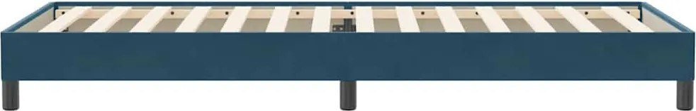 Postel Box Spring bez matrace tmavě modrá 100x220 cm samet 3315865