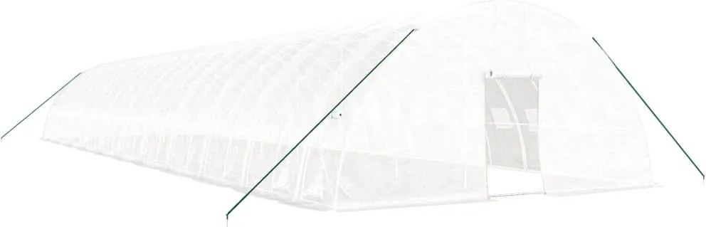Skleník s ocelovým rámem bílý 132 m² 22 x 6 x 2,85 m 3188125