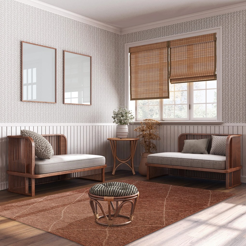 Tribeca Design Kusový koberec Fugali Terracotta Rozměry: 160x230 cm