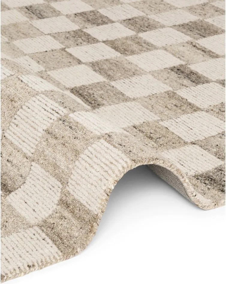 Krémový ručně tkaný vlněný koberec 200x300 cm Boho 1.0 Quadra – Vikosa