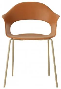 Scab Plastová židle LADY B Barva kostry chromová kostra Barva plastu Scab Terracota 2696