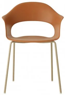 Scab Plastová židle LADY B Barva kostry hnědo-šedá kostra Barva plastu Scab Lněná 2696