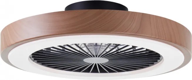 Brilliant G60060/09 Stmívatelné LED svítidlo SLIMLINE NATUR & reverzn VENTILÁTOR + funkce LED