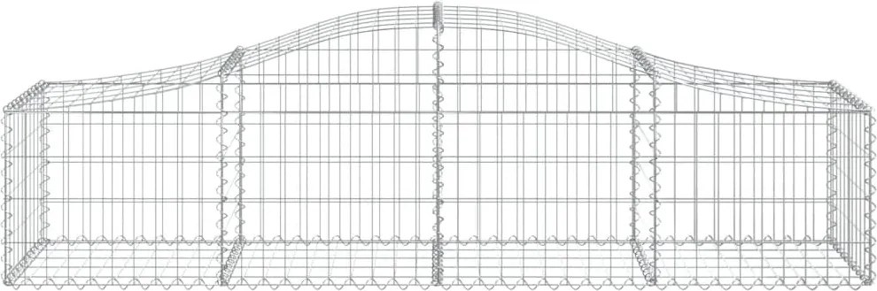 Klenuté gabionové koše 5 ks 200x50x40/60 cm pozinkované železo 3145580