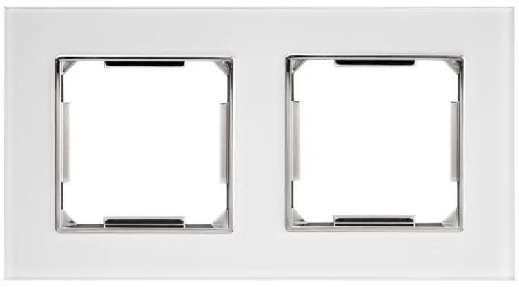 Elhard Skleněný dvojrámeček Royal Glass Elegant, bílý YE3102W