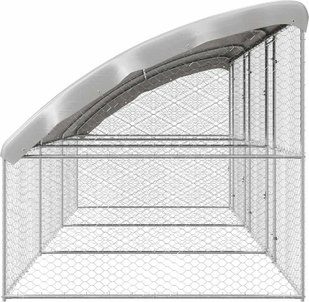 Psí kennel 3 ks Stříbrná 6 x 2 x 2 m Pozinkovaná ocel 3368326