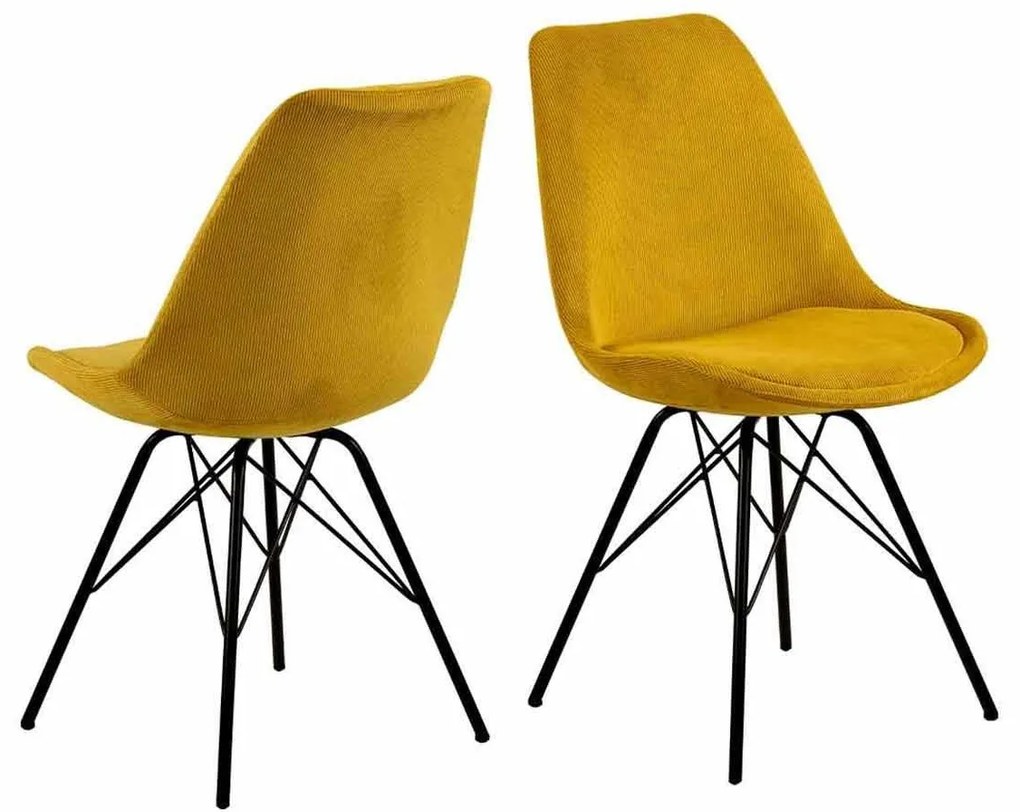 Jídelní židle – žlutá 85,5 × 48,5 × 54 cm ACTONA