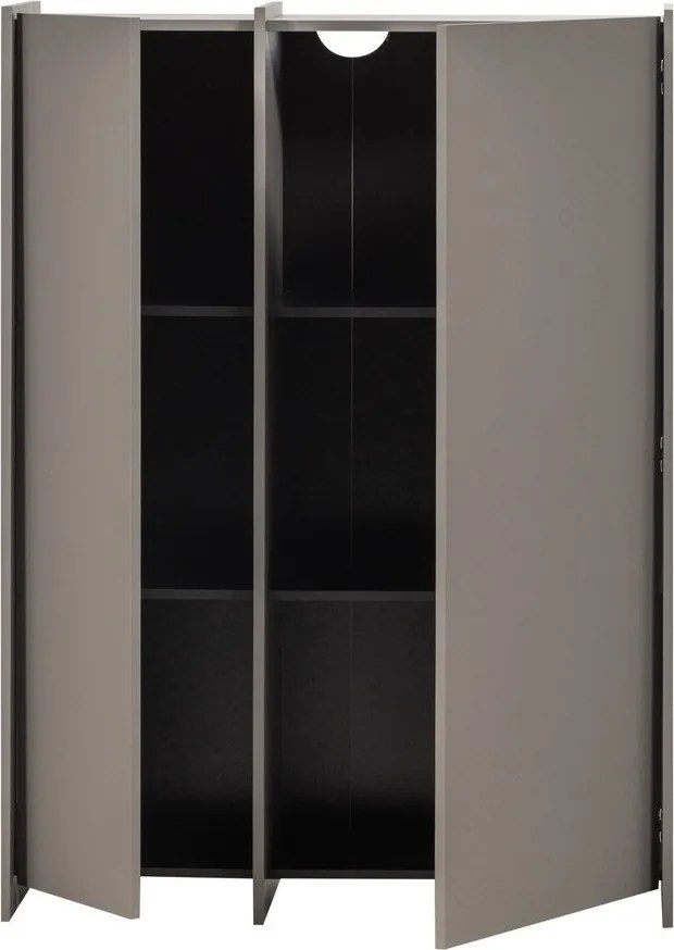 Šedá skříňka v dekoru jasanu 102x140x44 cm Brock – WOOOD