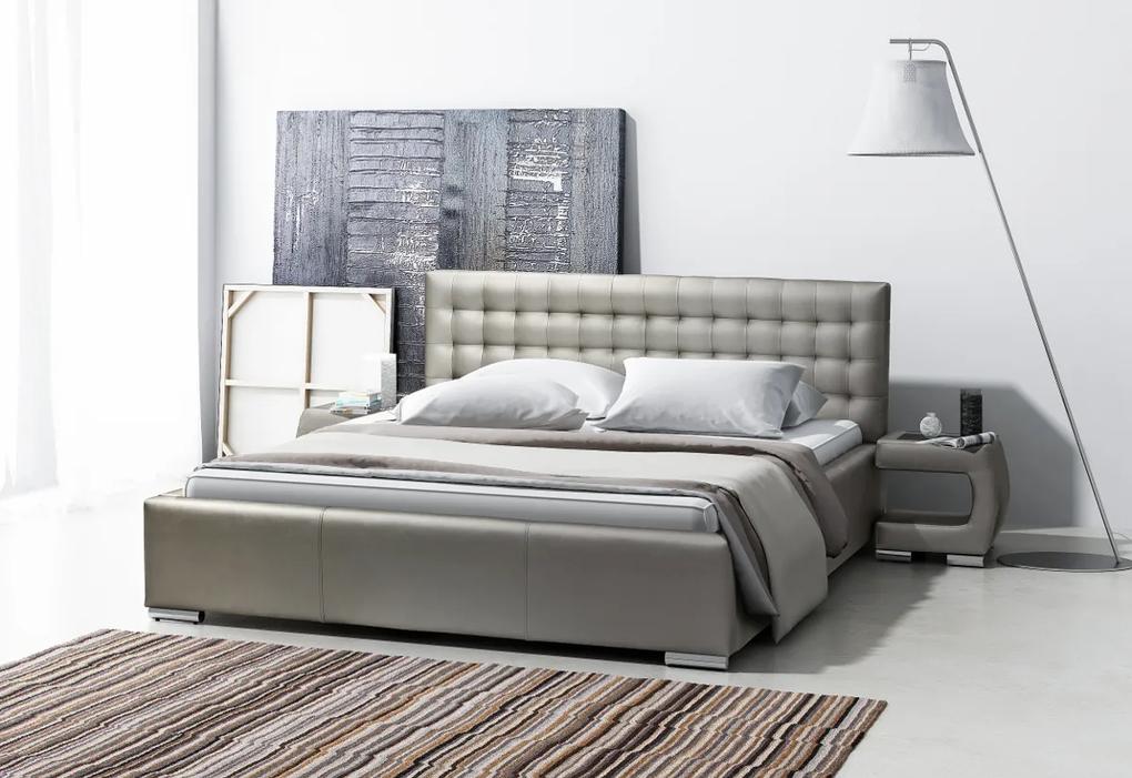 Čalouněná postel INGE + matrace DE LUX, 180x200, madryt 128