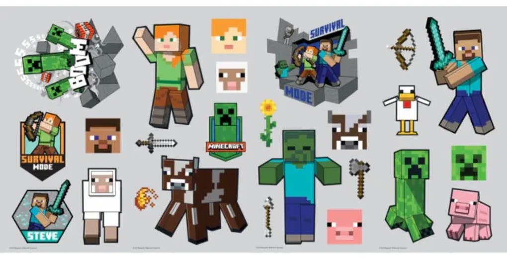 Nalepovací dekorace MINECRAFT do dětského pokoje