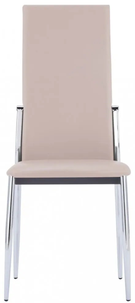 Jídelní židle 2 ks umělá kůže Dekorhome Cappuccino