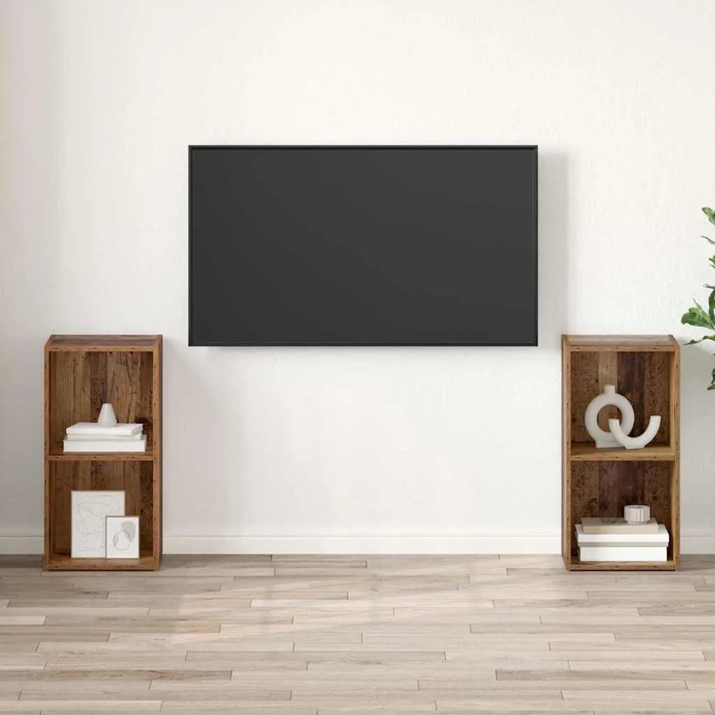 Sestava TV skříněk 2 ks Staré dřevo Kompozitní dřevo 3393558