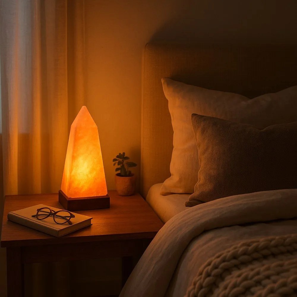 Oranžová solná lampa (výška 28 cm) Nepal – Premier Housewares