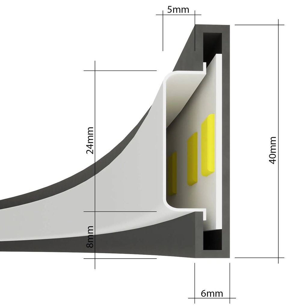 Lustr RIO 55 zlatá LED 4000K