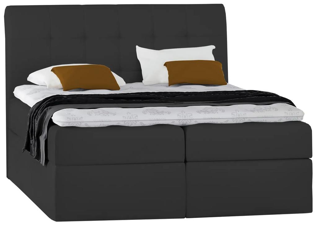 Eka Kontinentální čalouněná postel Lory - Trinity (160x200 cm) Barva látky Trinity: (2316) Černá