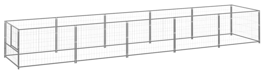 Psí kotec stříbrný 5 m² ocel