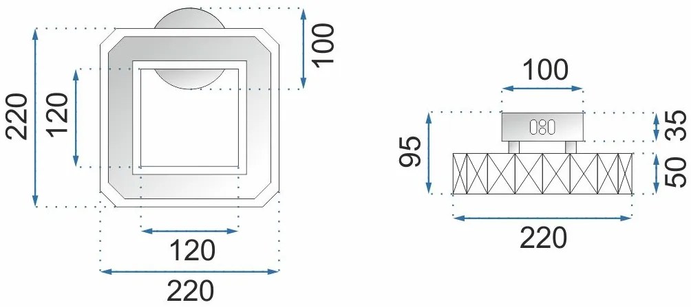 Toolight - LED křišťálové nástěnné svítidlo 10W, teplé světlo, APP415-W, chromová, OSW-65013