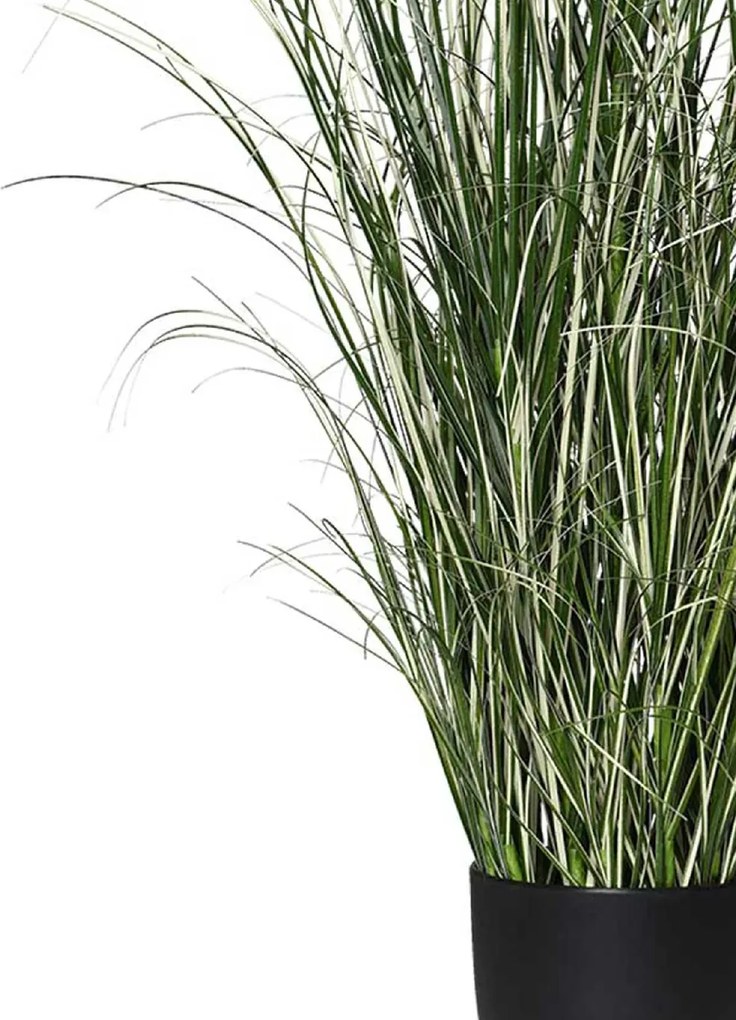 Umělá tráva v černém květináči GREVY, výška 85 cm, plast, zelená