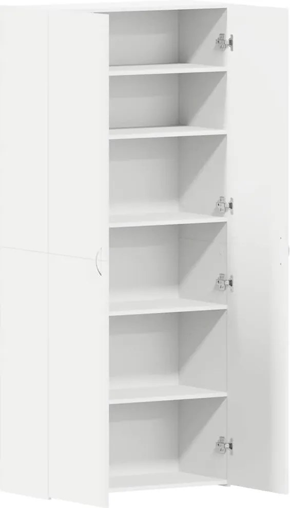 Skříň na obuv 80 x 35.5 x 180 cm Kompozitní dřevo Bílá 3333836