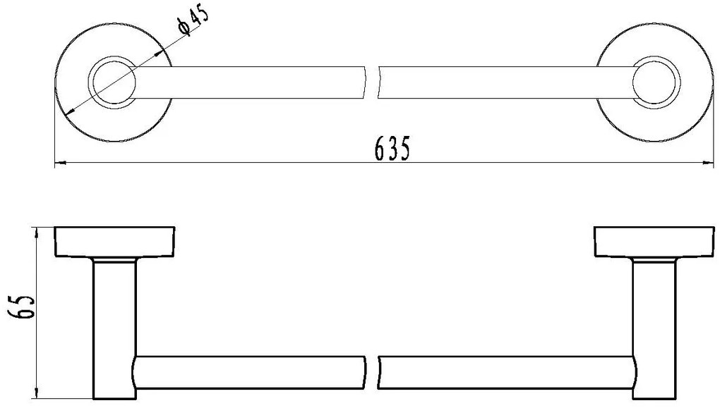Novaservis - Držák ručníků 500 mm Mephisto chrom, 6828,0
