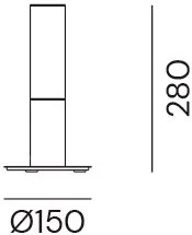 Il Fanale Etoile, stolní lampička z mosazi a skla, 1x25W G9, výška 28,8cm