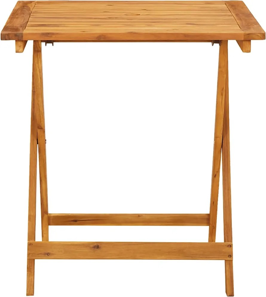 3dílný bistro set černý polypropylen a masivní dřevo 3281877