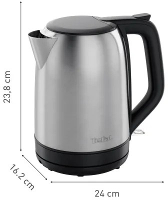 Tefal - Rychlovarná konvice SUBITO 1,7l 2400W/230V nerez/černá