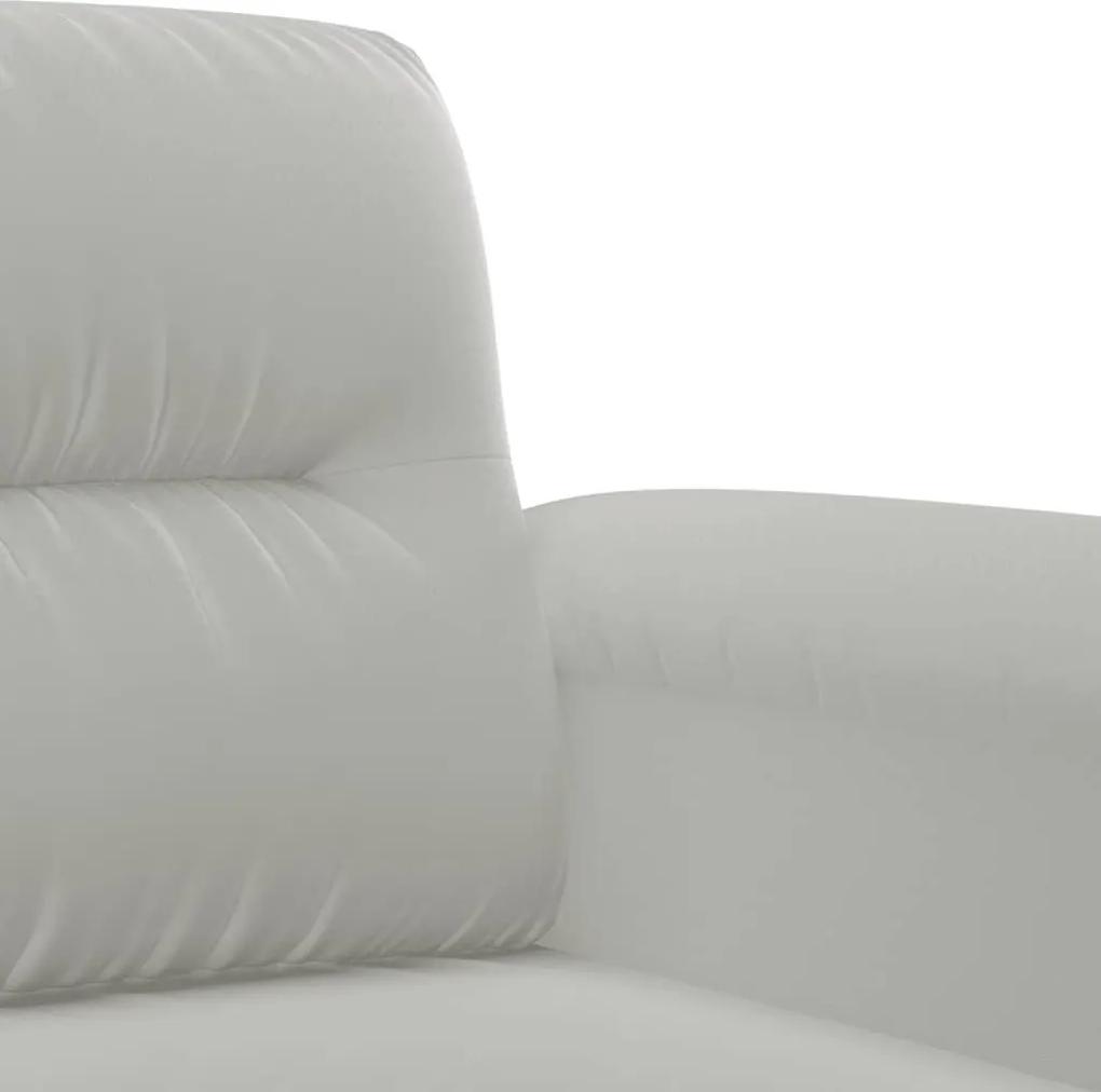 vidaXL 2dílná sedací souprava s polštáři tkanina z mikrovlákna [3202351] Barva: světle šedá