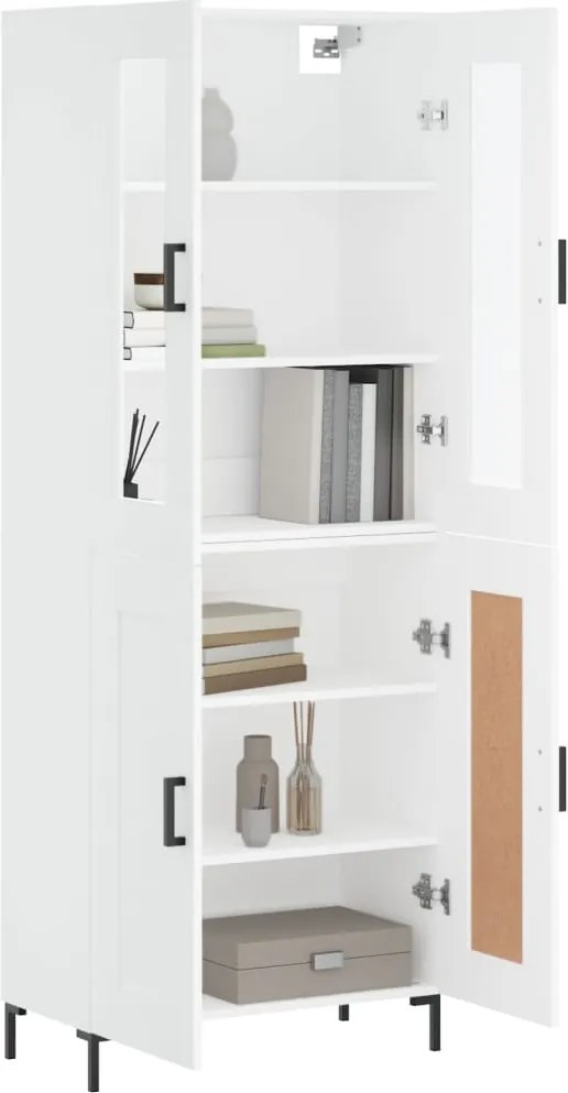 Skříň highboard bílá 69,5 x 34 x 180 cm kompozitní dřevo 3198337