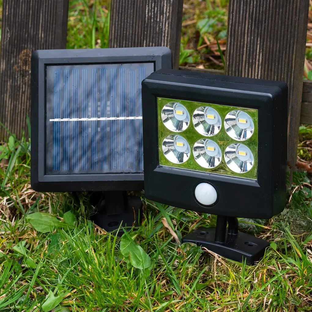 Exteriérové solární LED svítidlo Depo, 1x LED 1,05w, černá