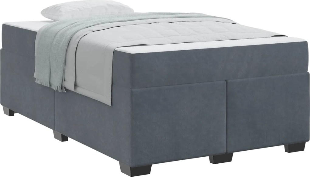 Rám postele s matrací Tmavě šedá 120 x 200 cm textil 3399285
