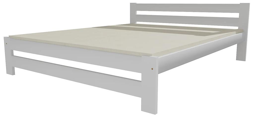 Dřevěná postel VMK 5B 180x200 borovice masiv - bílá