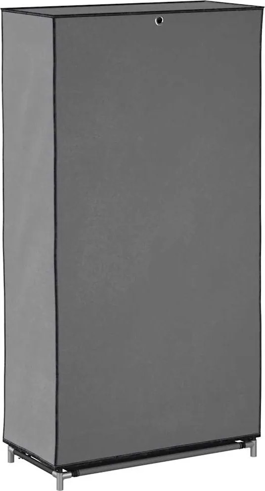 Botník s potahem šedý 58 x 28 x 106 cm textil 282430