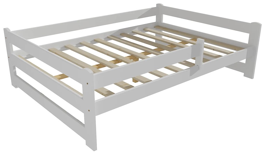 Vomaks Dětská postel DP 019 XL se zábranou Rozměr: 140 x 200 cm, Barva: bezbarvý lak