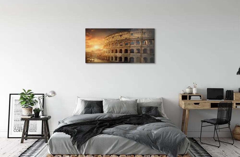 Obraz na skle Rome Colosseum při západu slunce 100x50 cm