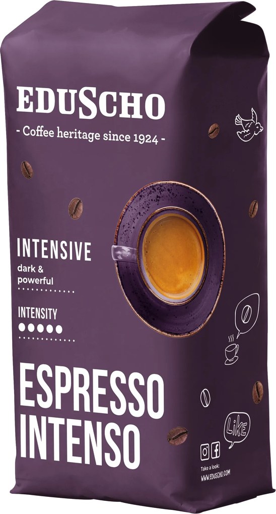 Eduscho Espresso Intenso - 1 kg zrnkové kávy - Intenzita: 5/5