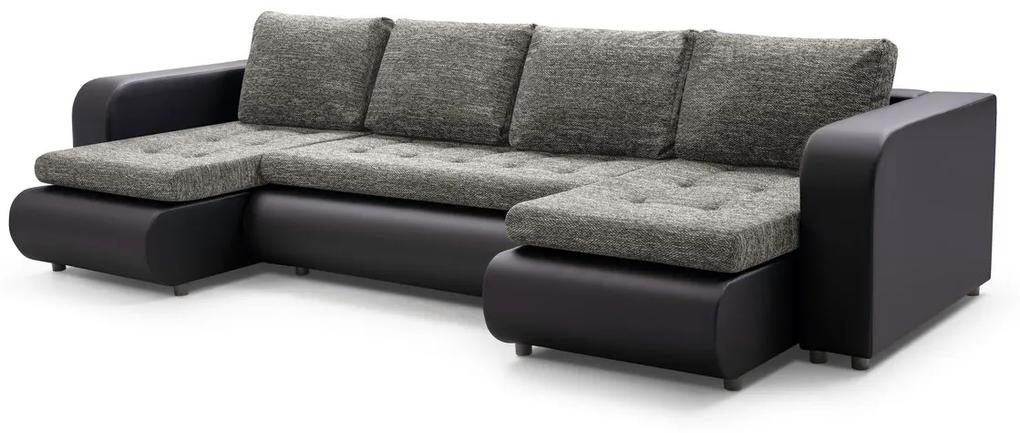 Casarredo - Komfort nábytek Rozkládací sedací souprava do U PETRONELI s úložným prostorem, Soft 11/Lawa 5