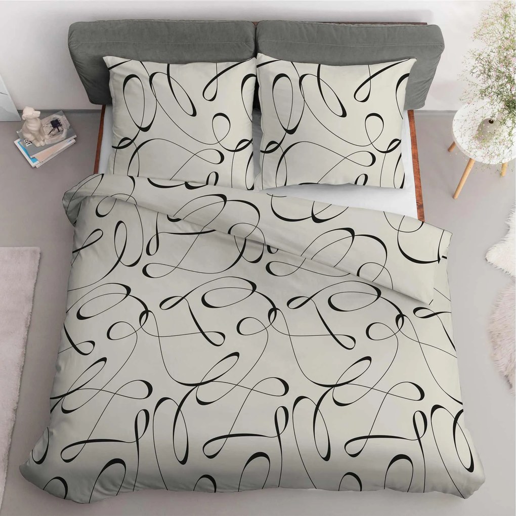 Detexpol Saténové povlečení 180x200 Esy floresy beige 4819 A Home Satén 58