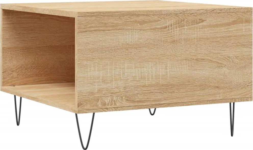 vidaXL Konferenční stolek 55 x 55 x 36,5 cm kompozitní dřevo [830759] Barva: bílá s vysokým leskem
