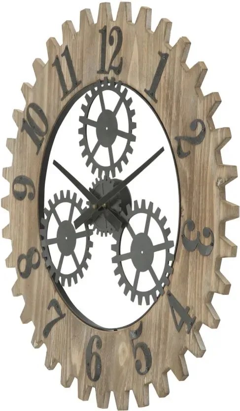 Nástěnné hodiny Ingranaggio 60 cm hnědé/černé