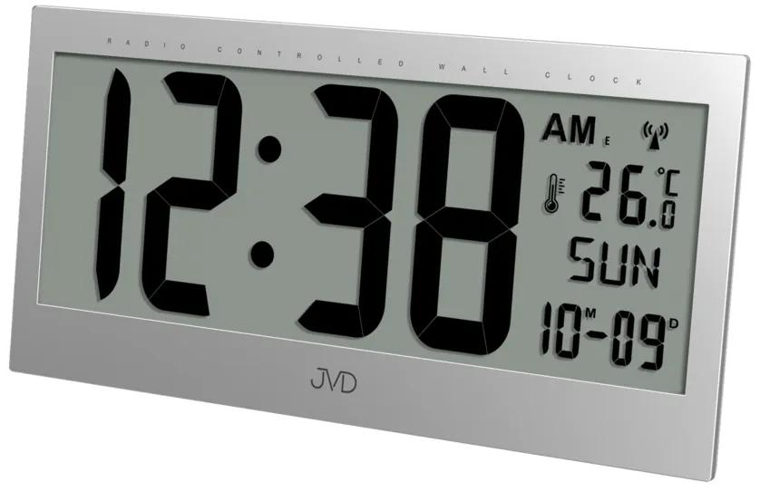 Nástěnné i stolní digitální LED hodiny RB9380.2 JVD řízené signálem 30cm