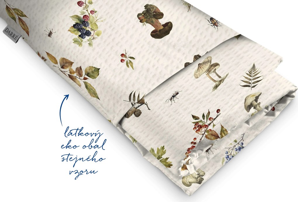 Krepové prodloužené povlečení Podzimní plody Velikost: 140 x 220 + 70 x 90