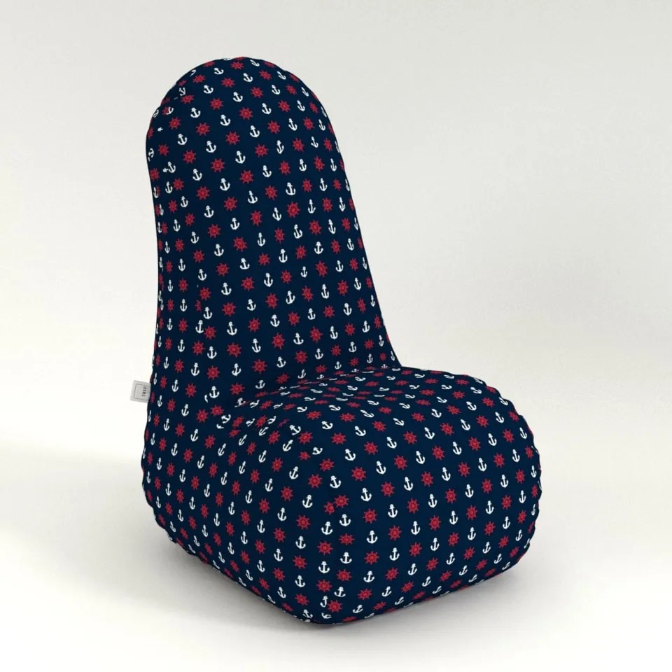 Sedací vak Chair Kormidlo + kotva navy blue