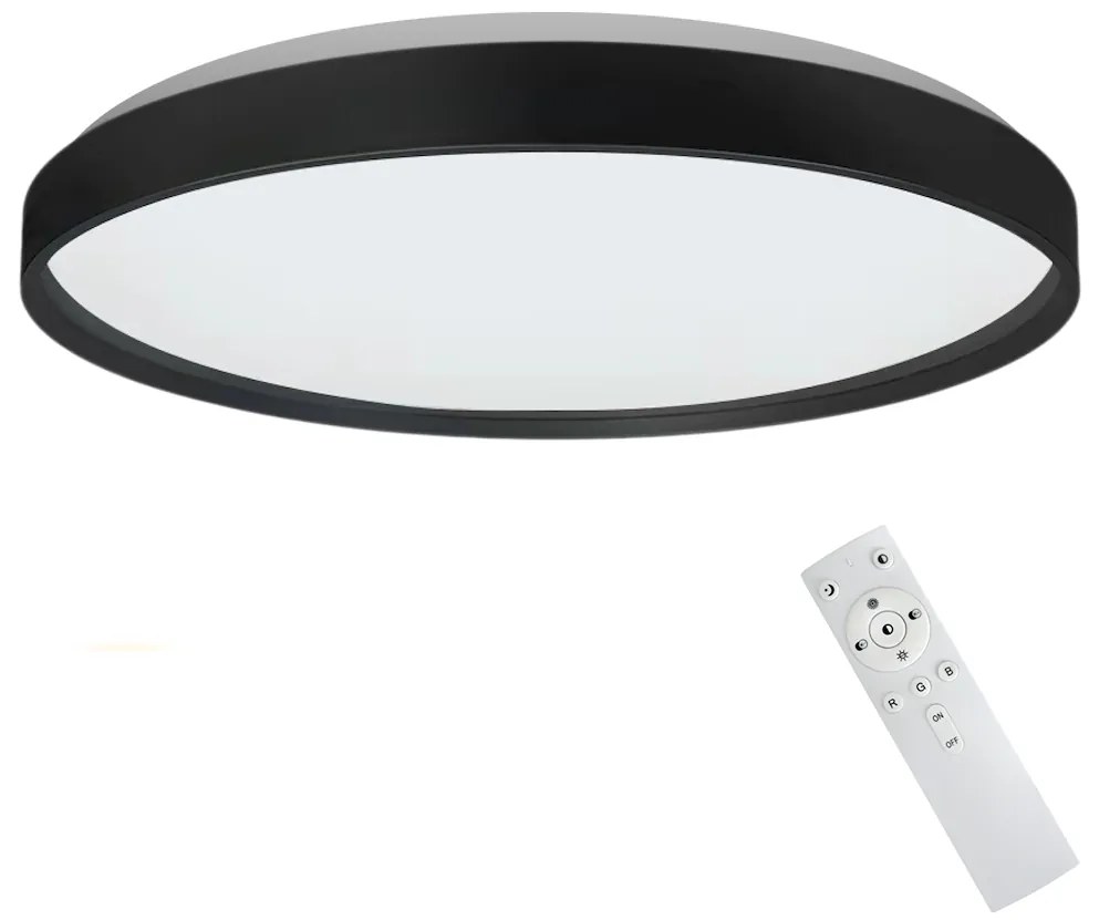 Stropní LED svítidlo Ringo, 1x LED 36w, 3000-6000k, b, RGB, s ovladačem