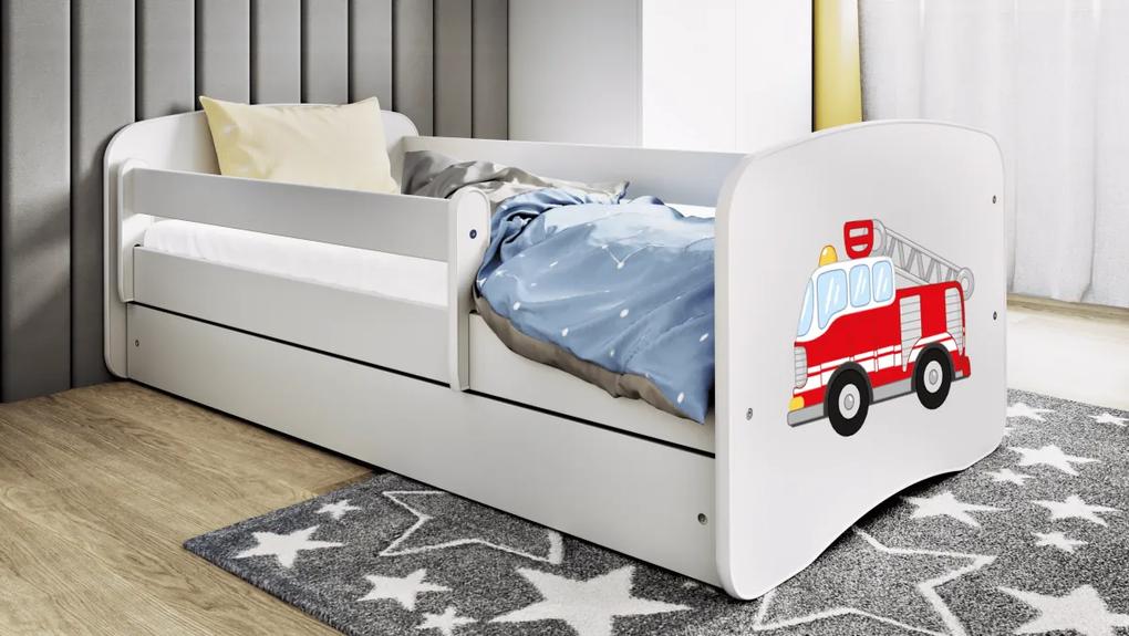 Dětská postel Babydreams hasičské auto bílá
