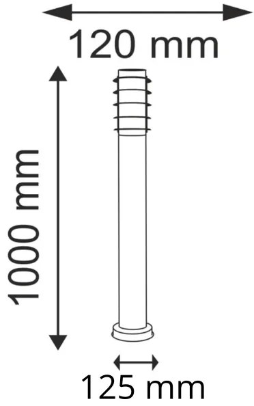 Venkovní lampa SERENA 1xE27/10W/230V IP44 100 cm antracit
