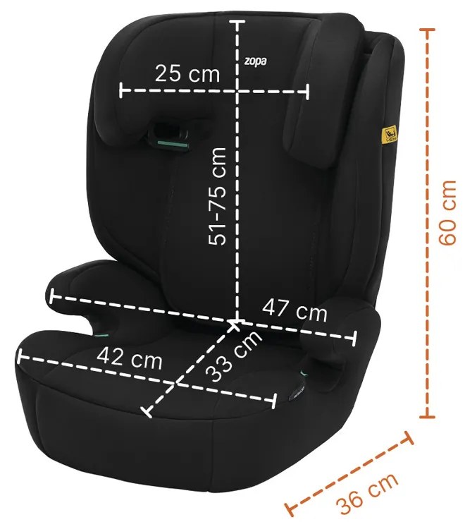 Zopa Autosedačka Beta i-Size isofix Black
